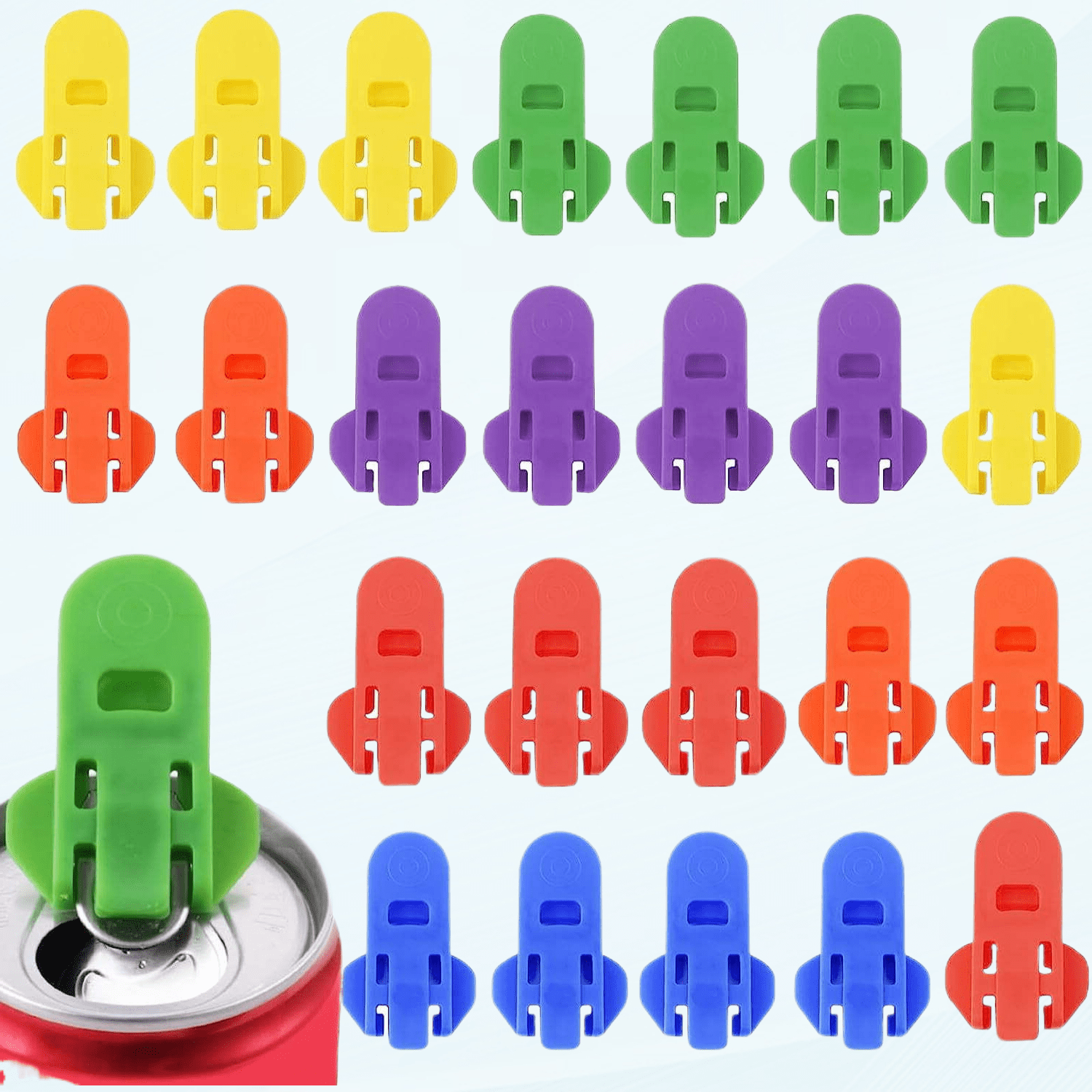 24 Pieces Drink Shield and Soda Protector, Easy Soda Beer Can Opener ...