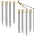 24 Pieces Easy Threading Needles Blind Needles Self-Threading Open ...