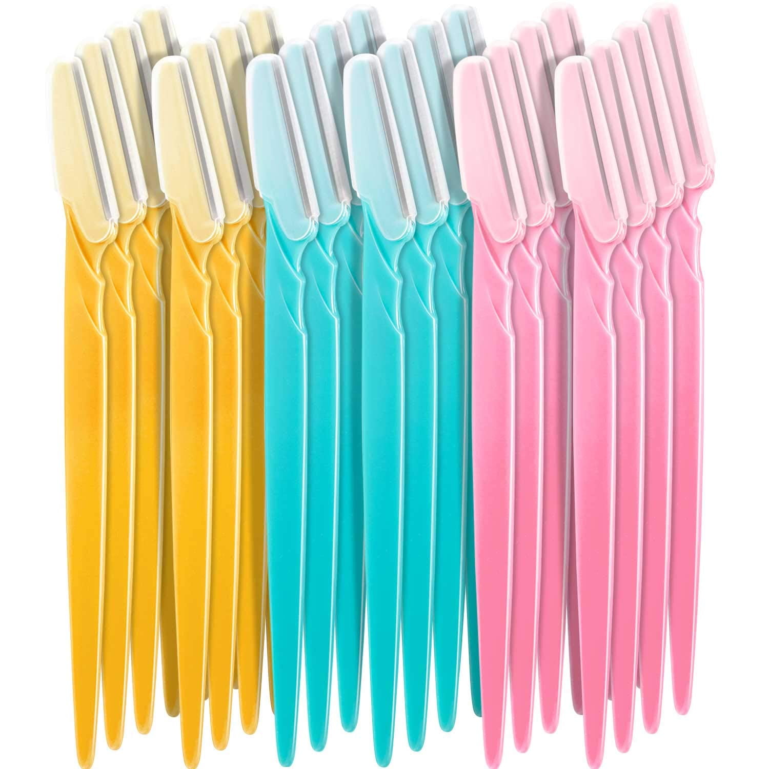 24 Pieces Eyebrow Razor Facial Razor Shaper Trimmer with Precision ...