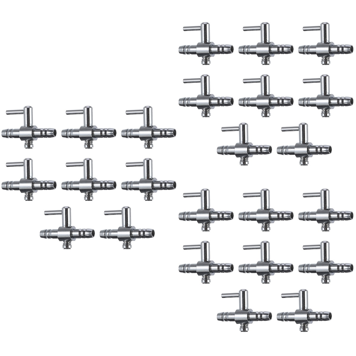 24 Pieces Fish Tank Trachea Stainless Steel Distributor Regulating ...