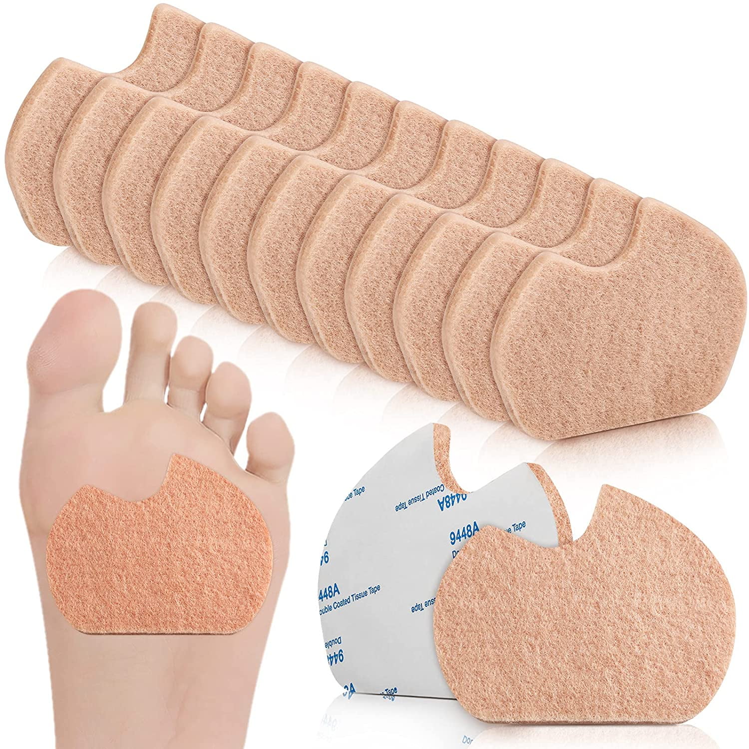 24 Pieces Foot Pads for Dancer Sesamoiditis Pads for Ball of feet Pain ...