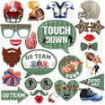 24 Pieces Football Photo Booth Props, Rugby Ball Party Decorations for ...