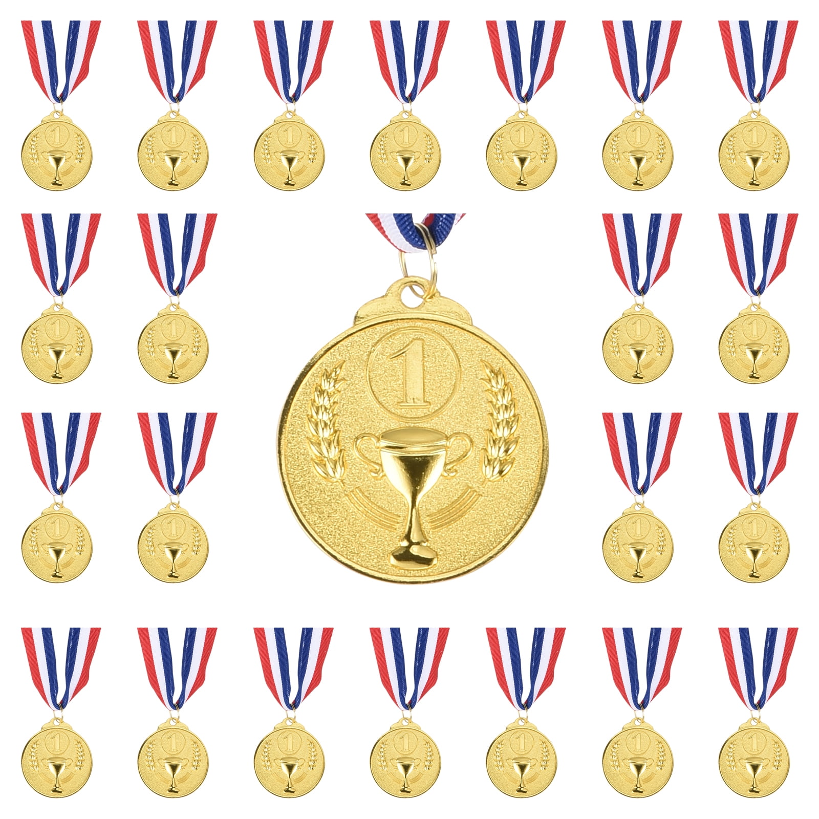 24 Pieces Gold Award Metals, 2 Inch Award Medals 1st Prize with Neck ...