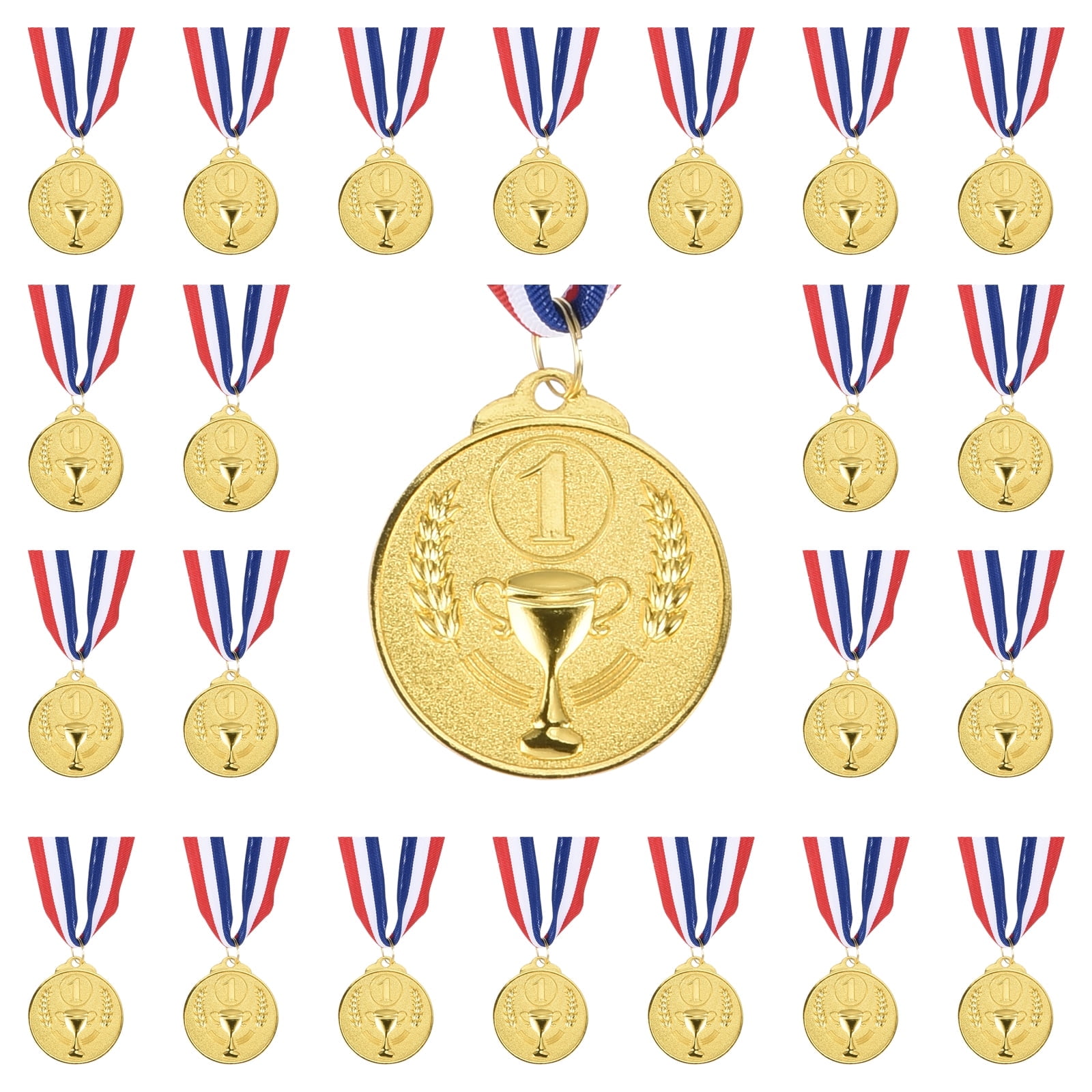 24 Pieces Gold Award Metals, 2 Inch Award Medals 1st Prize with Neck ...