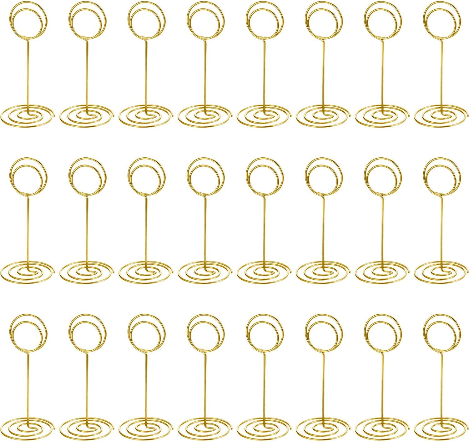 24 Pieces Gold Table Number Holders Wedding Place Card Holders Table ...