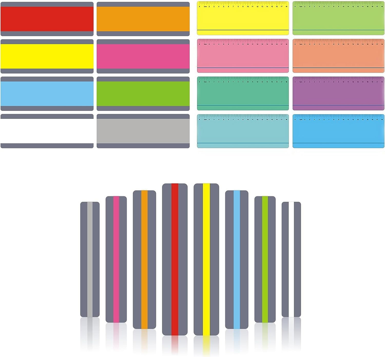 24 Pieces Guided Reading Strips, Colored Overlay Highlight Bookmarks ...