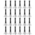 24 Pieces Hand Bells Silver Steel Service Handbells Black Wooden Handle ...