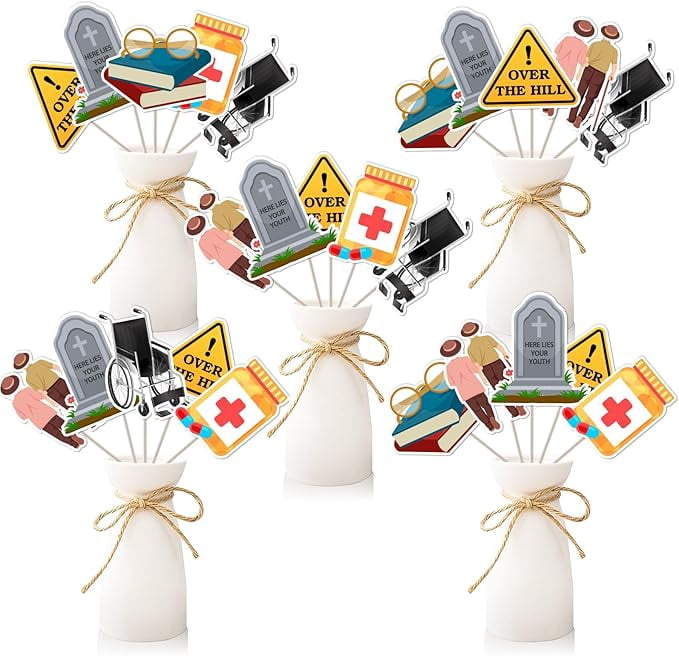 24 Pieces Over The Hill Centerpiece Sticks - Funny Over The Hill ...