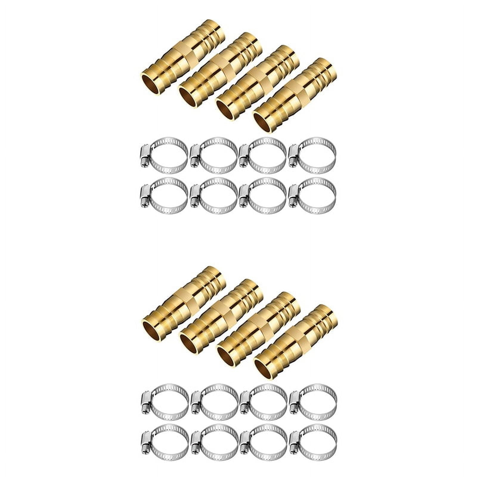 24 Pieces Hose Repair Connectors with Claps Brass Garden Kit Fitting ...