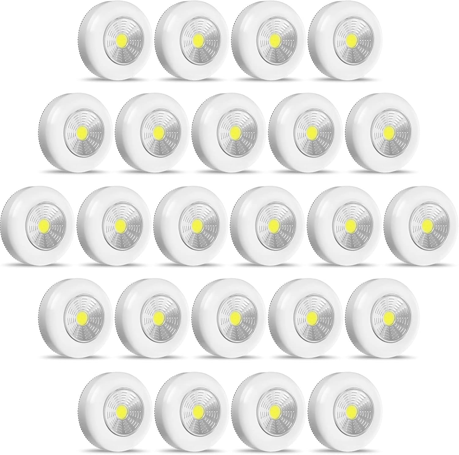 24 Pieces LED Puck Lights Wireless Under Cabinet Lighting 60 Lumens ...