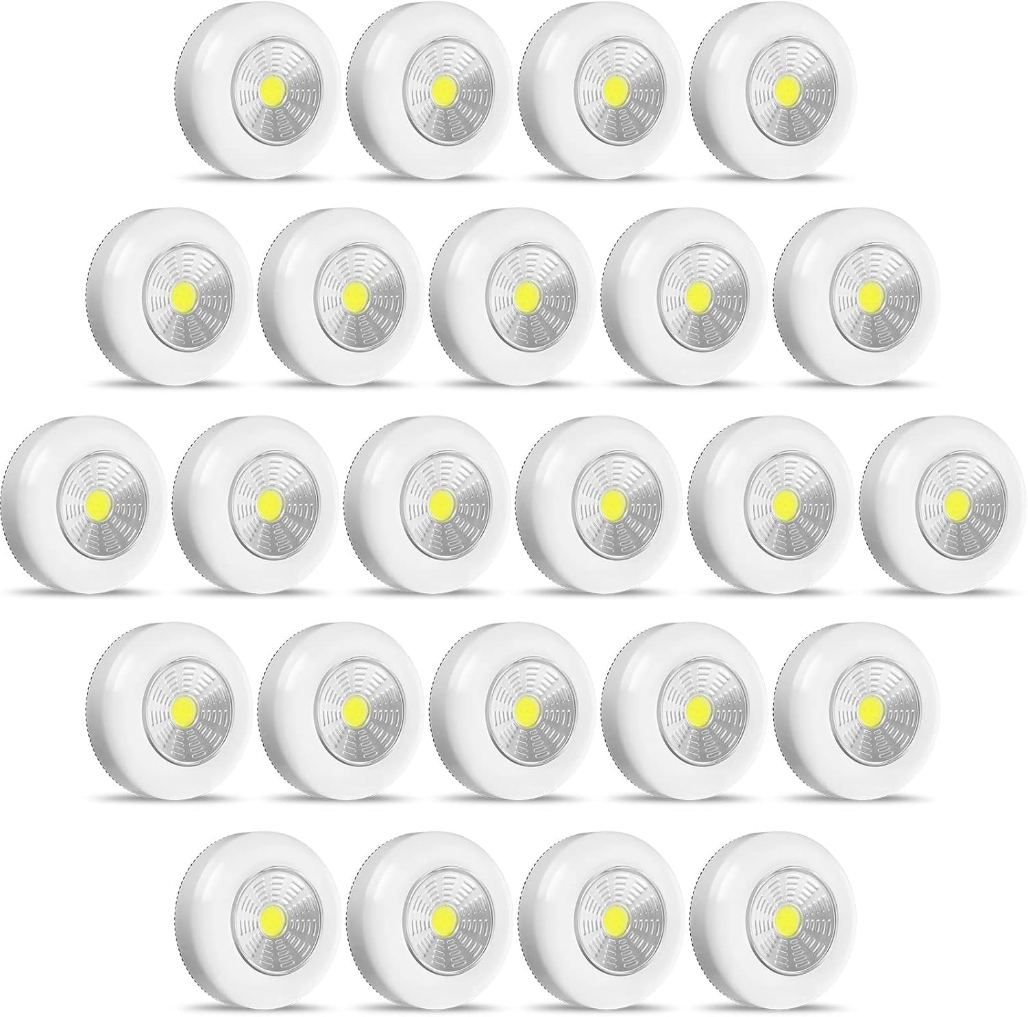 24 Pieces LED Puck Lights Wireless Under Cabinet Lighting 60 Lumens ...