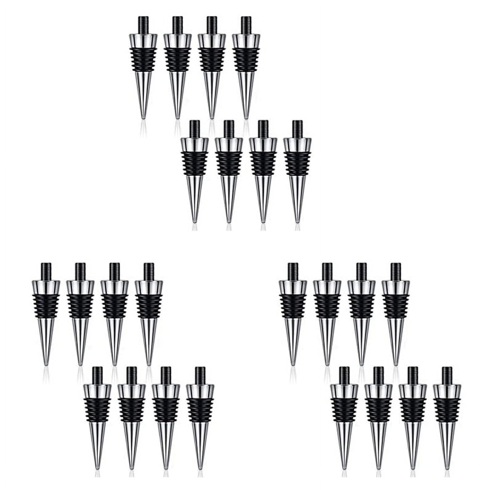 24 Pieces Metal Cork Blank Wine Stopper Kit Reusable Insert Set ...