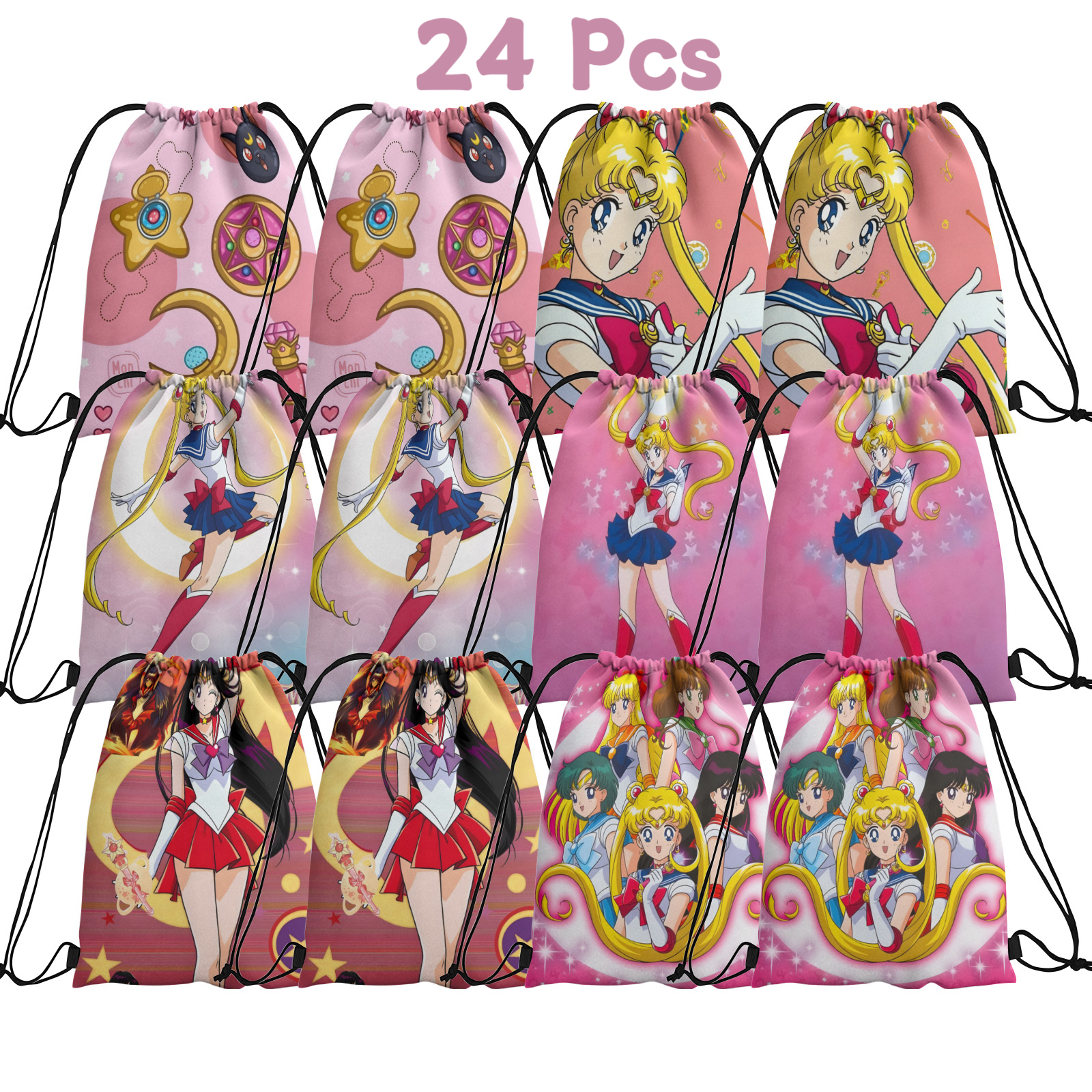 24 Pieces Party Drawstring Bag, Drawstring Goodie Favor Bags for Sailor ...