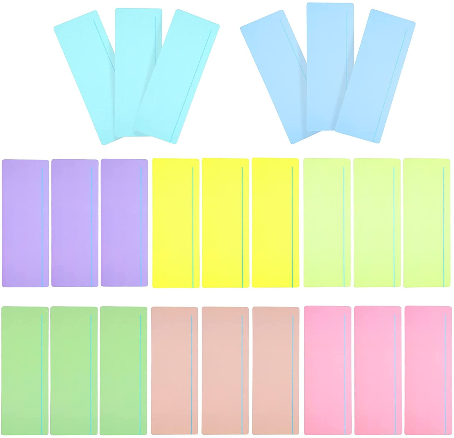 24 Pieces Reading Strips with Colored Overlay, 8 Colors Line Readers ...