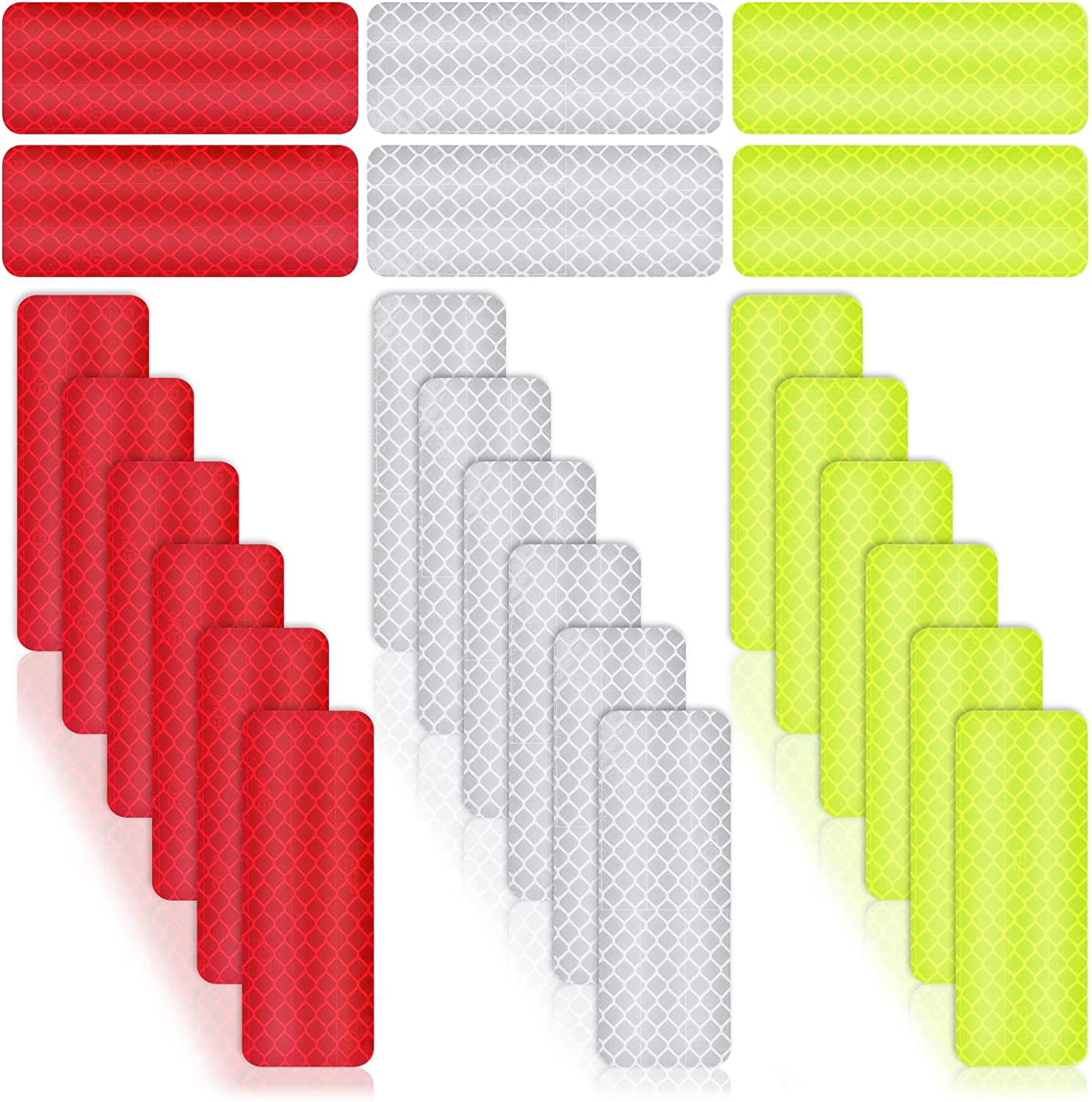 24 Pieces Safety Reflective Stickers - Waterproof Reflective Tape ...