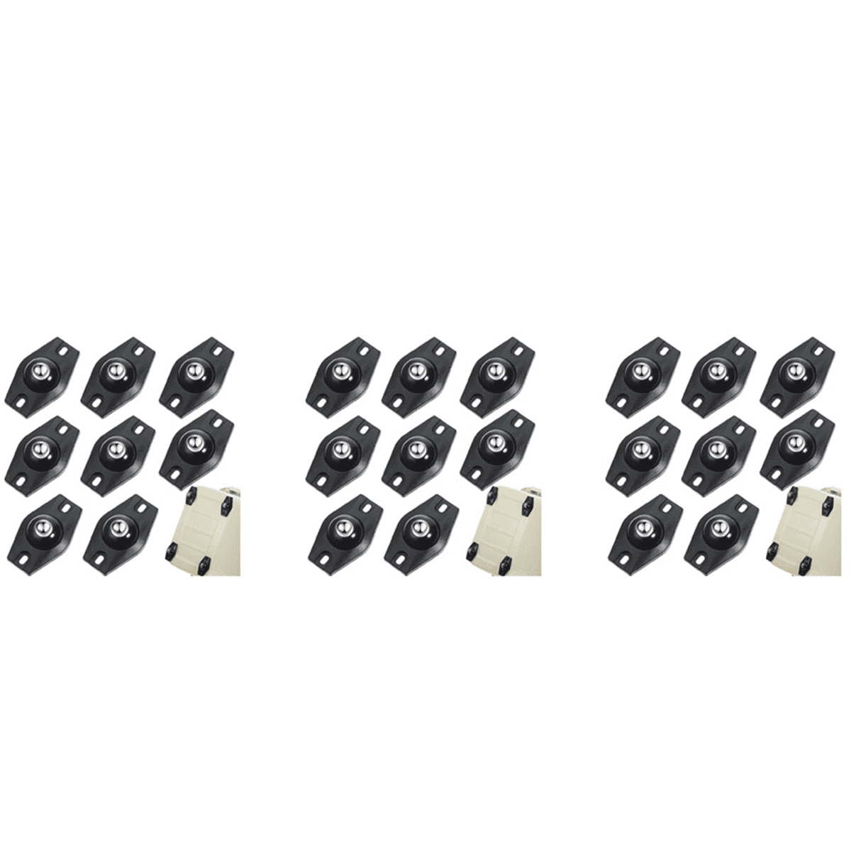 24 Pieces Self Adhesive Caster Wheels Mini Swivel Wheels Rotation ...