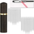24 Pieces Self Threading Needles for Hand Sewing, Easy Thread Needles ...