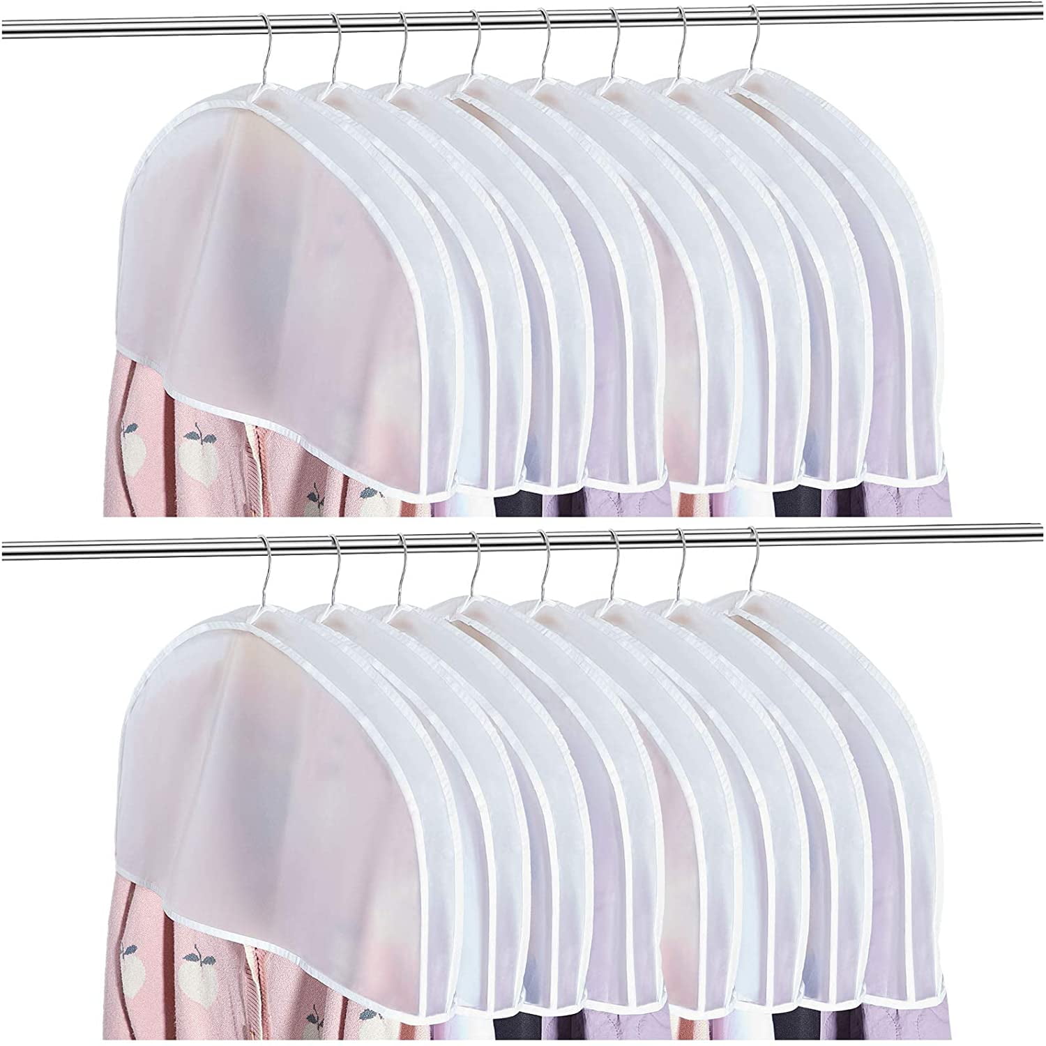 24 Pieces Shoulder Covers for Hanging Clothes 24 x 12 x 2 Inches ...