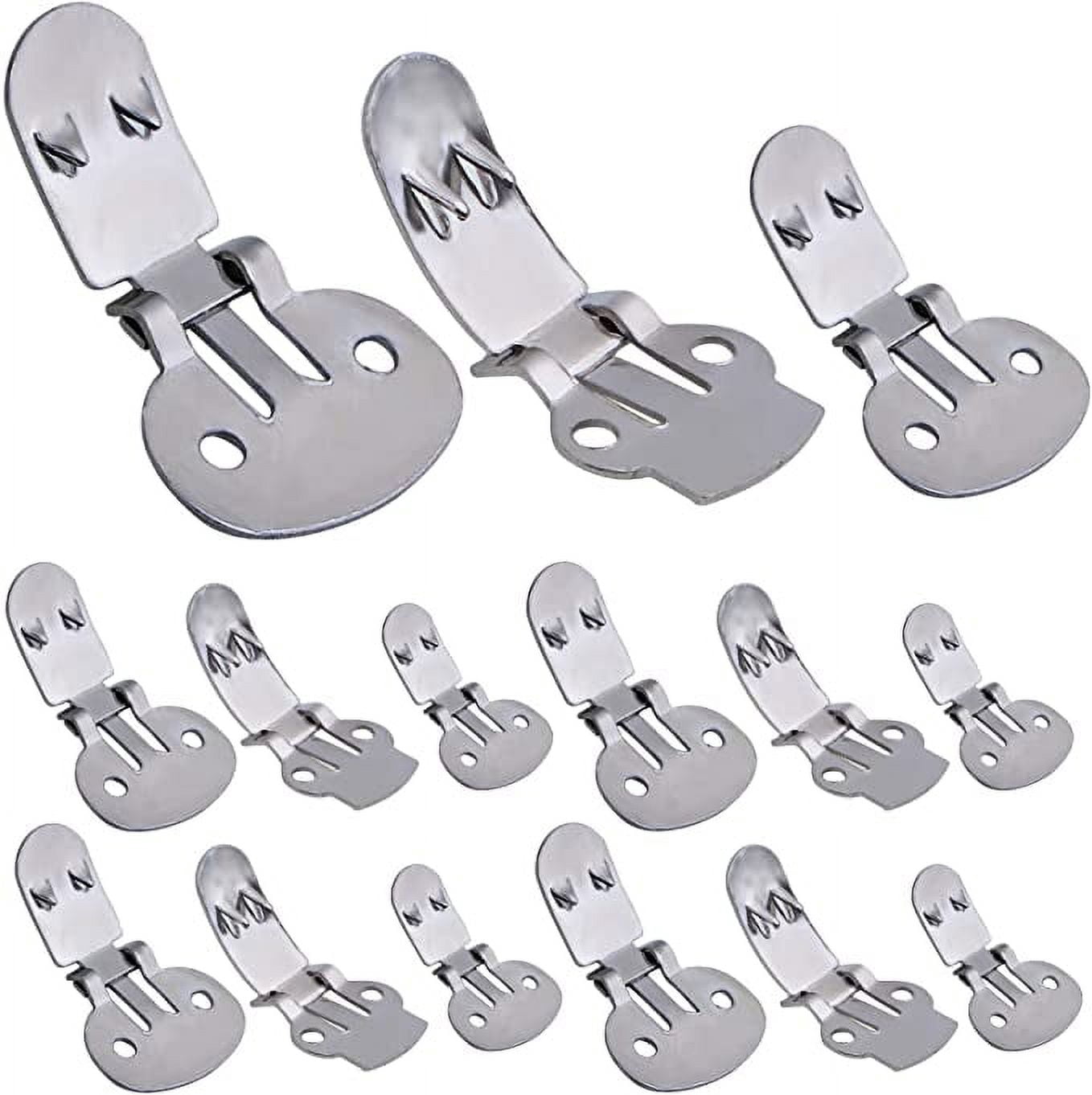 24 Pieces Stainless Steel Shoe Clips Foldable Flat Blank Shoe Buckle ...