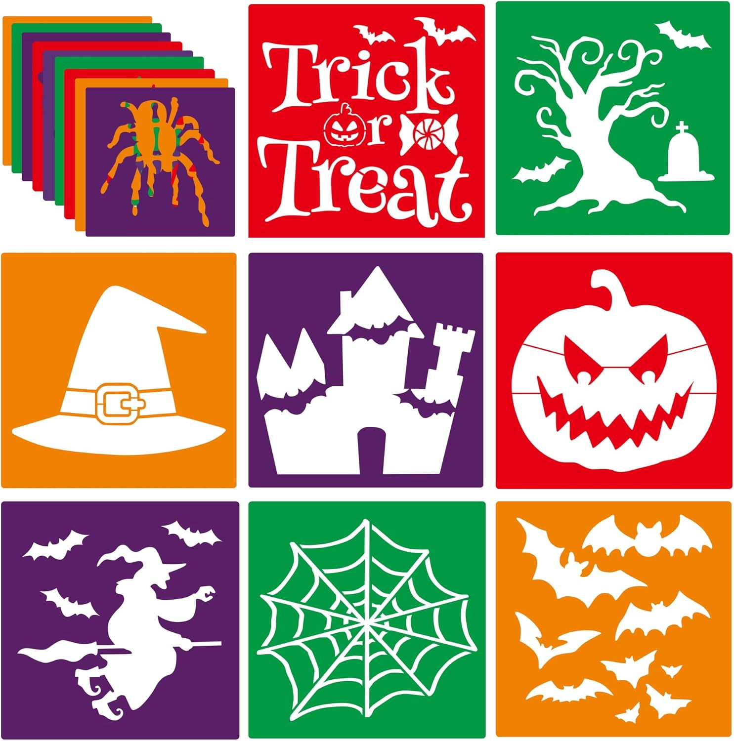 24 Pieces Stencils - Large Drawing Stencils Kit – Washable Chalk ...