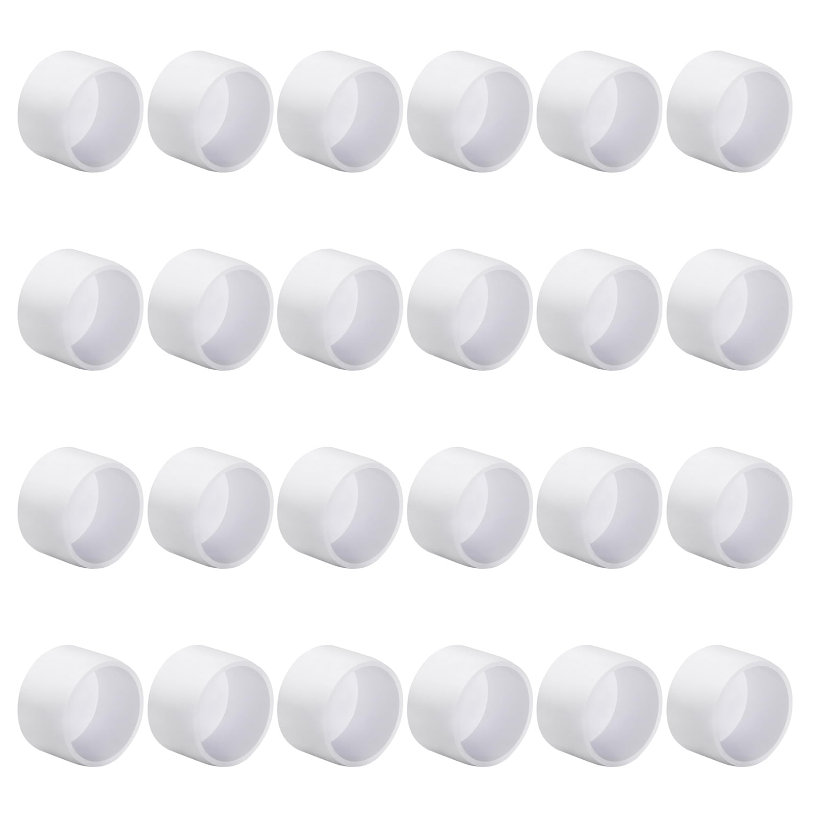 24 Pieces Sturdy PVC Pipe End Caps Furniture Grade Fittings Convenient ...