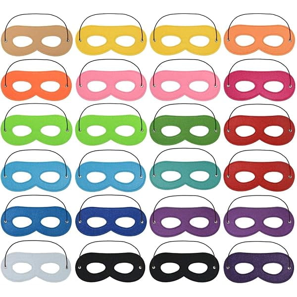 24 Pieces Superhero Masks Felt Masks Eye Masks Half Masks Party Masks ...