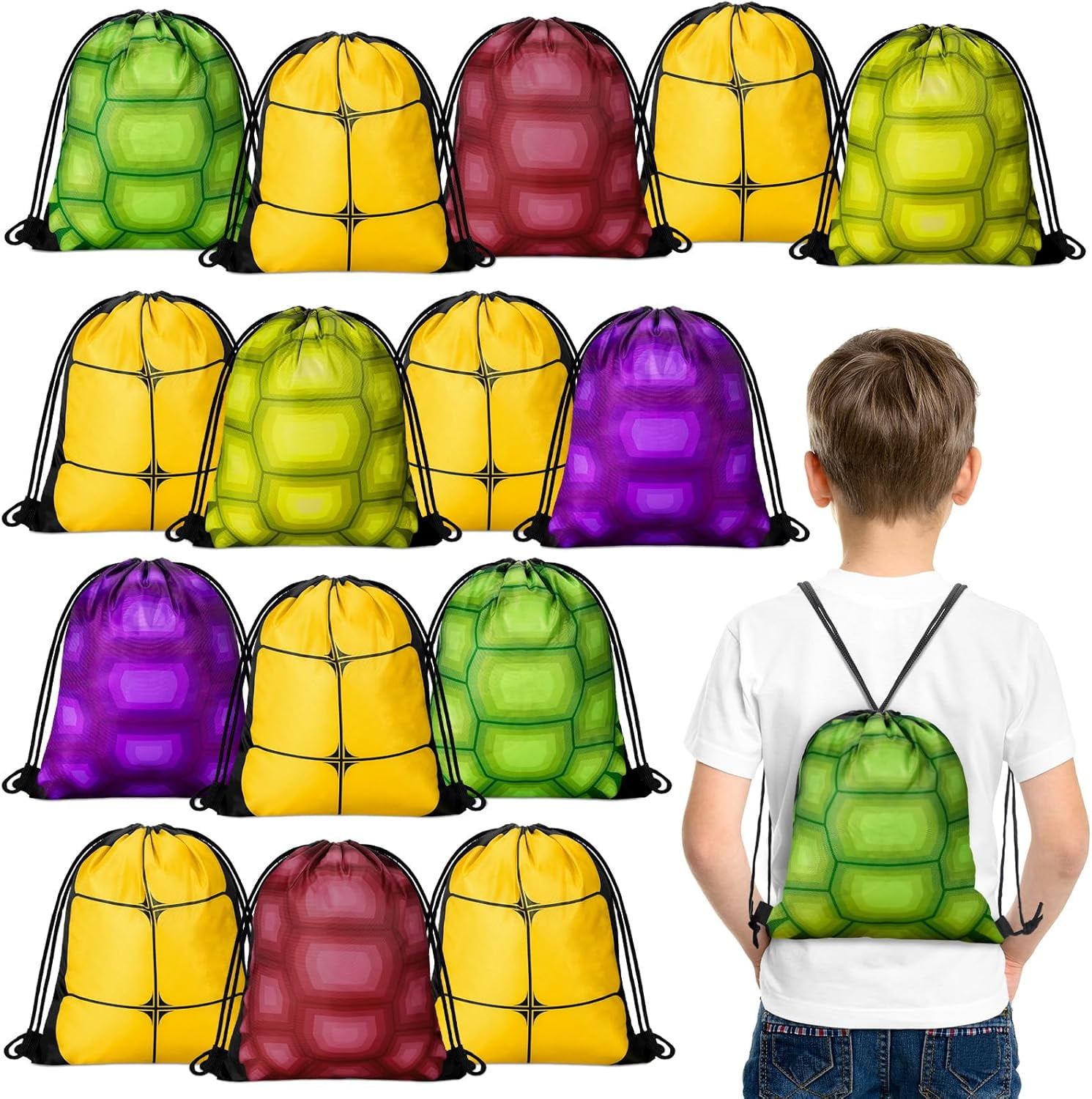 24 Pieces Turtle Party Favors Turtle Drawstring Bag Carnival Goodie ...