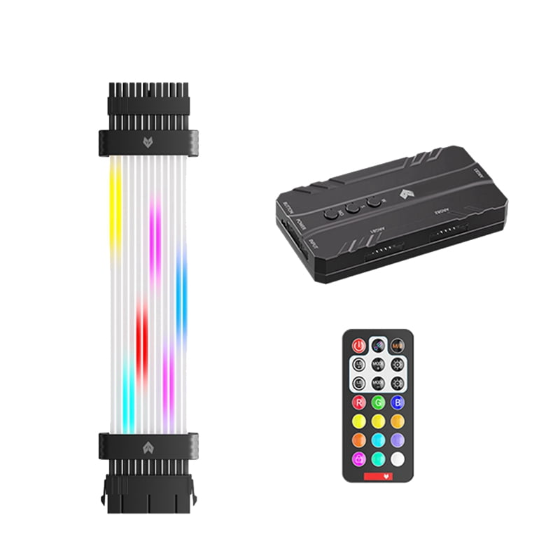 24 Pin 5V ARGB Motherboard Power Supply Cable RGB Power Extension Cable ...