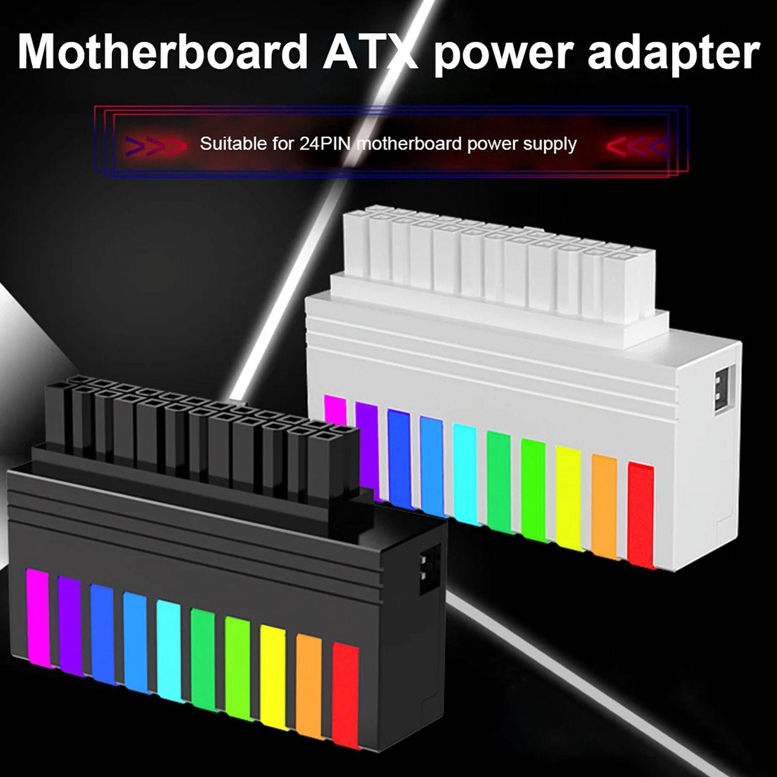 24-Pin 90 Degree Power Connector 5V ARGB 24Pin Female to Male 90 Degree ...