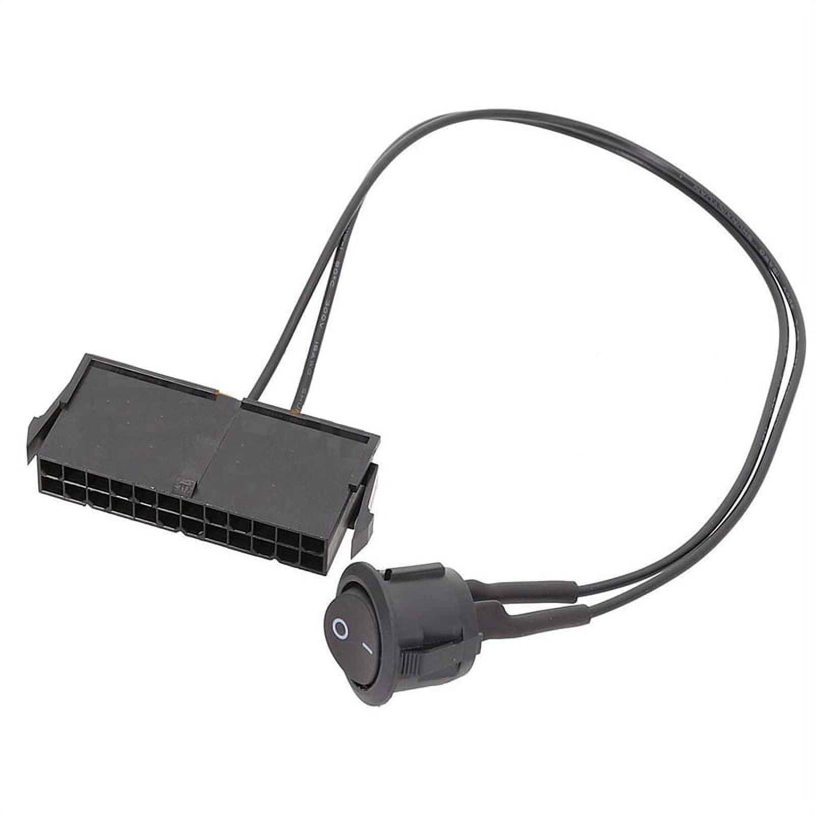 24 Pin Female ATX PSU Power Supply Tester Up Jumper ON Switch Cable ...