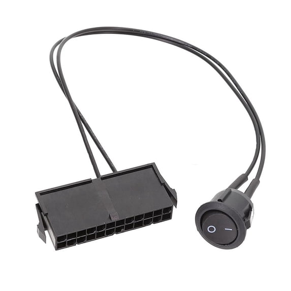 24 Pin Female ATX PSU Power Supply Tester Up Jumper ON OFF Switch Cable ...