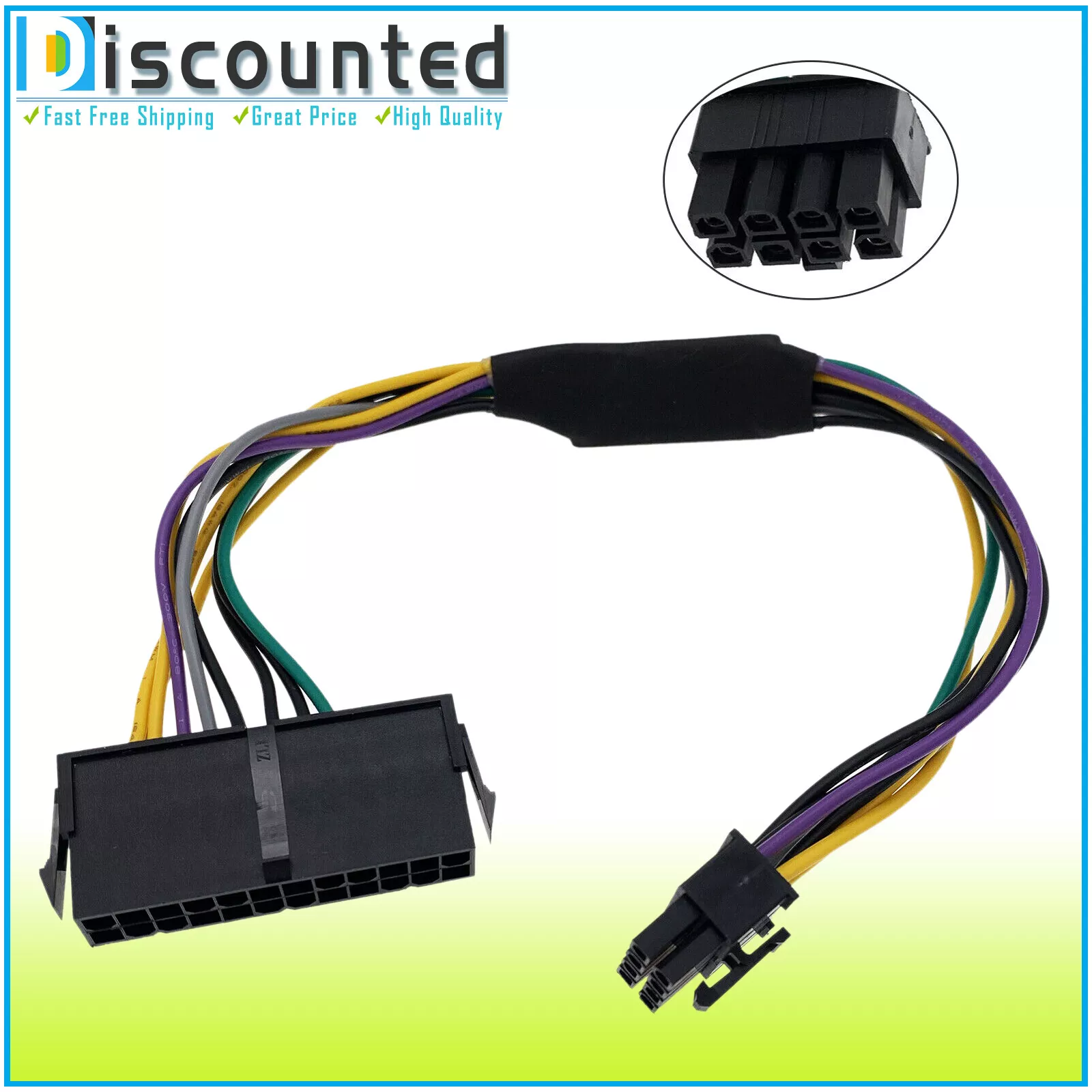 24-Pin to 8-Pin ATX Power Supply Adapter Cable for Dell Optiplex 3020 ...