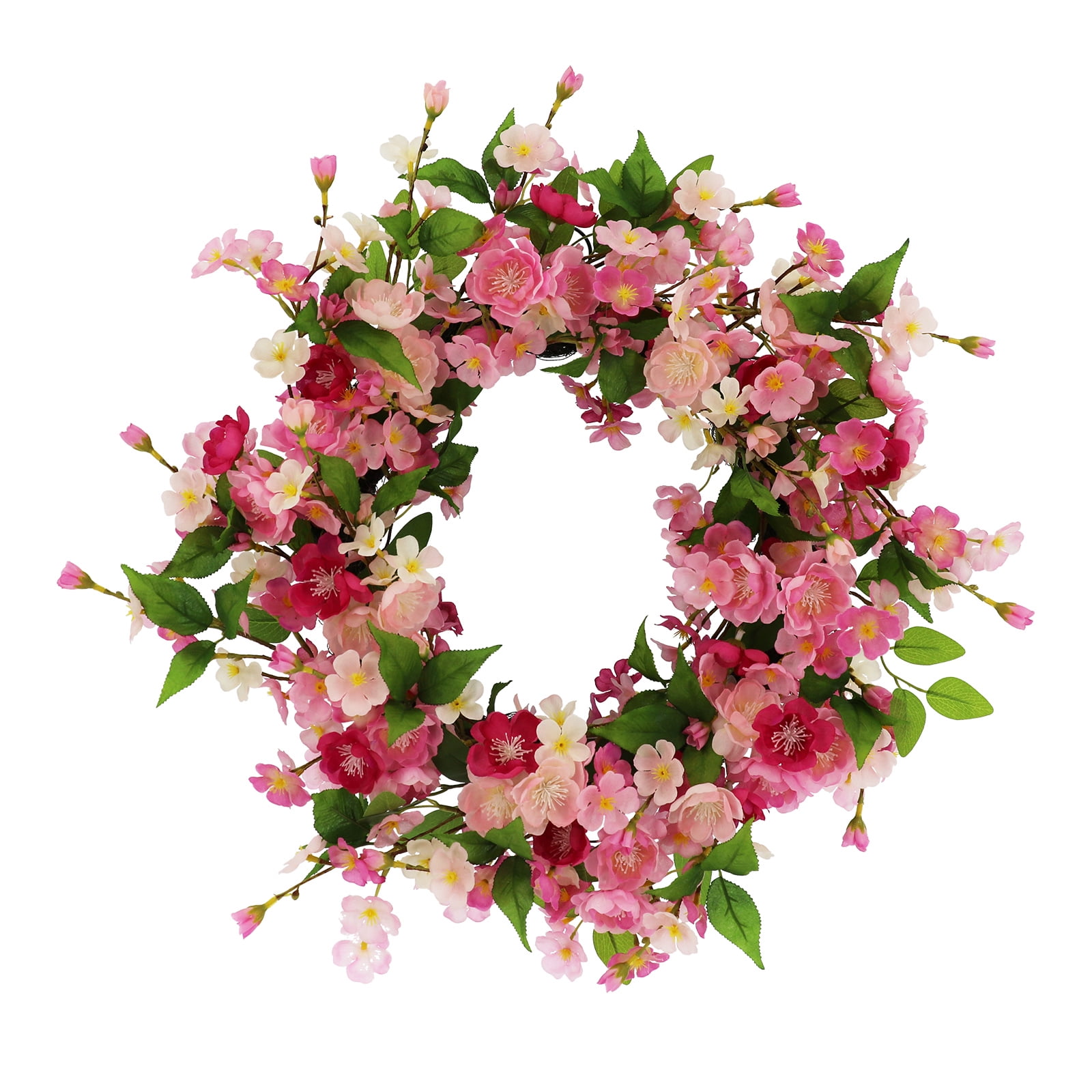 24" Pink Cherry Blossom Wreath by Ashland - Spring Floral for Crafting ...