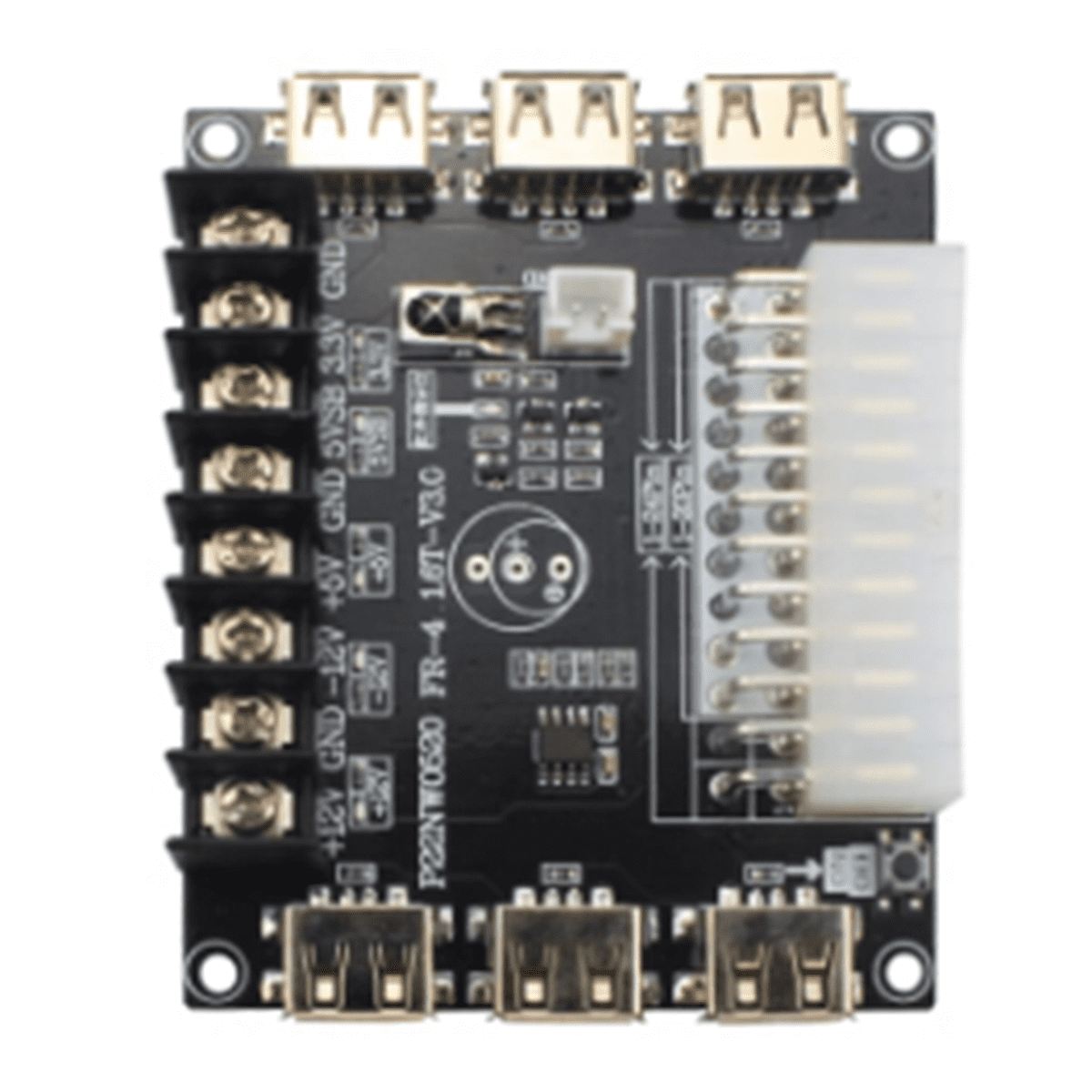 24 Pins ATX Power Supply Breakout Board and Acrylic Case Kit Module ...