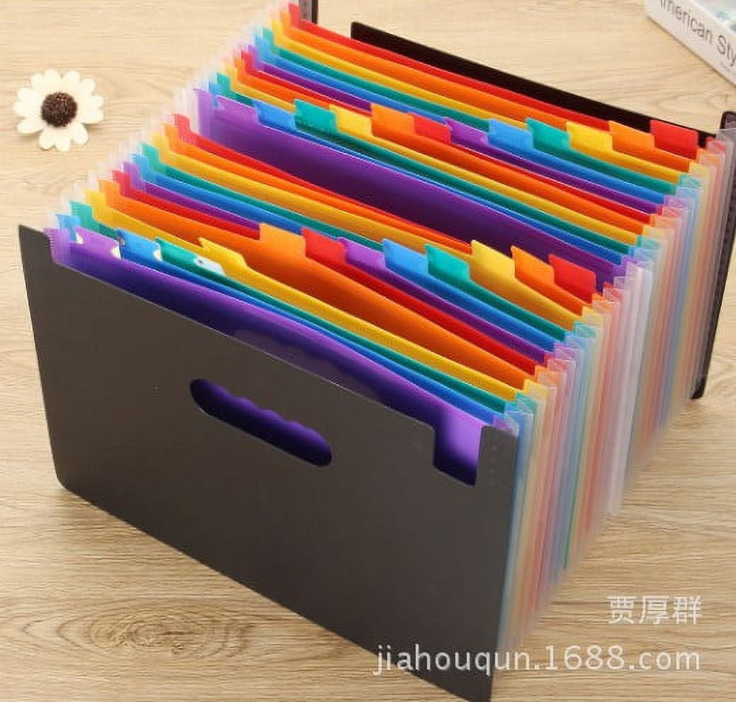 24 Pockets Expanding File Folder Document Organizer for A4 Paper with ...