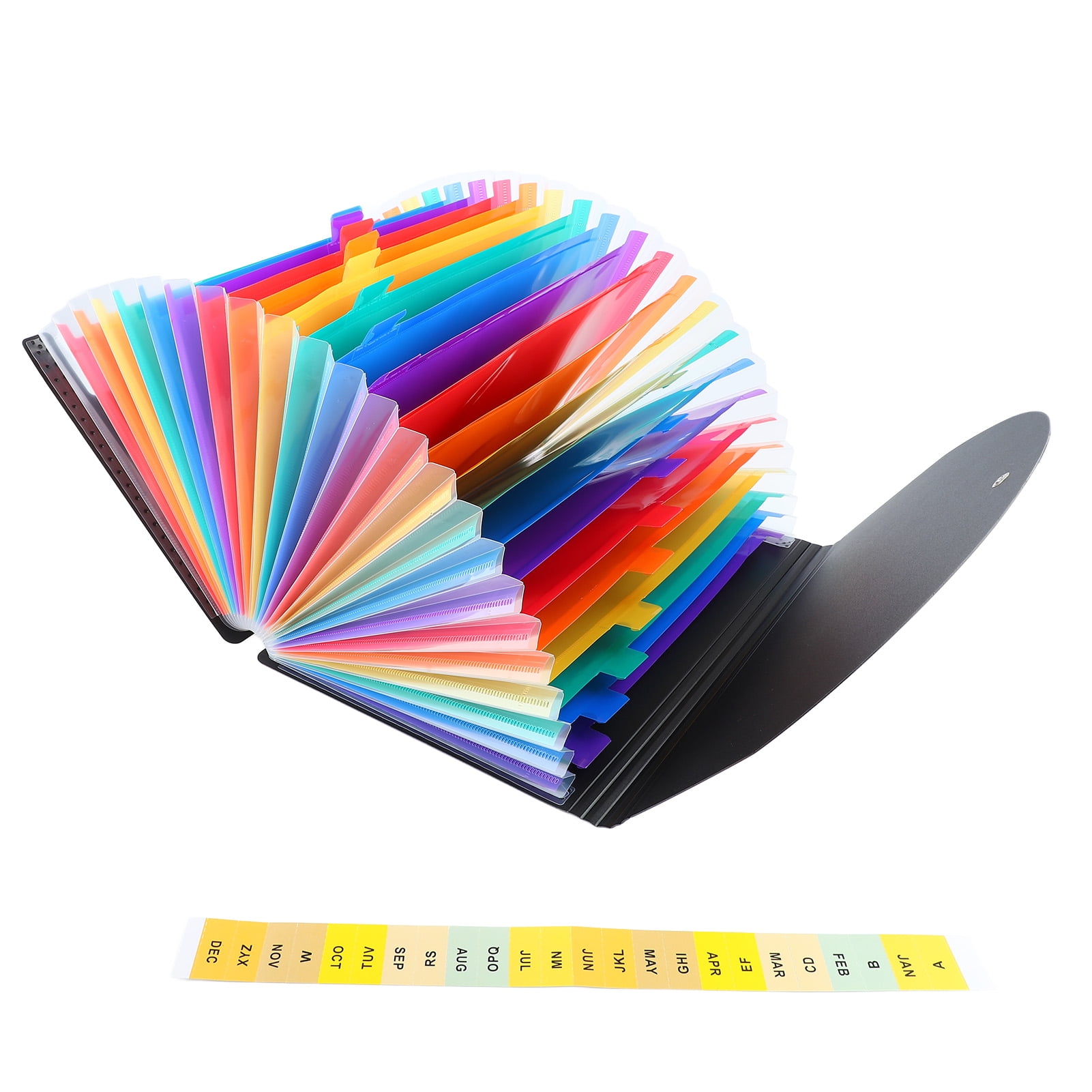 24 Pockets Expanding File Folder with Cover Index Tag Waterproof ...