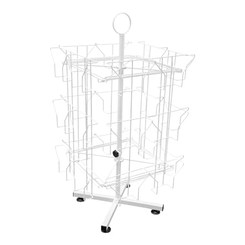 24 Pockets Rotating Greeting Card Rack Display Stand Spinning 3 Tiered ...