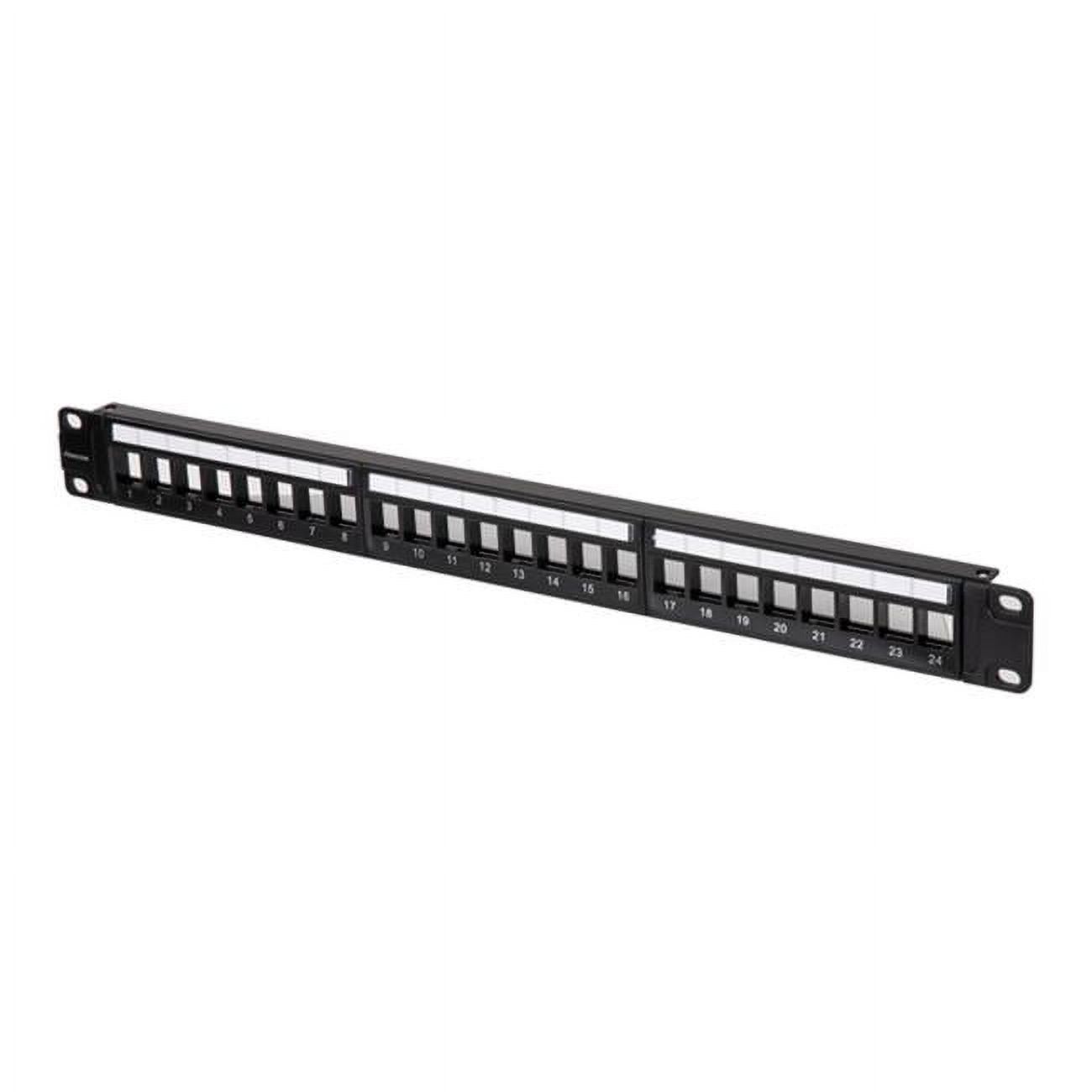 24-Port VGS Unshielded Modular Patch Panel with Labels, Black - Walmart.com