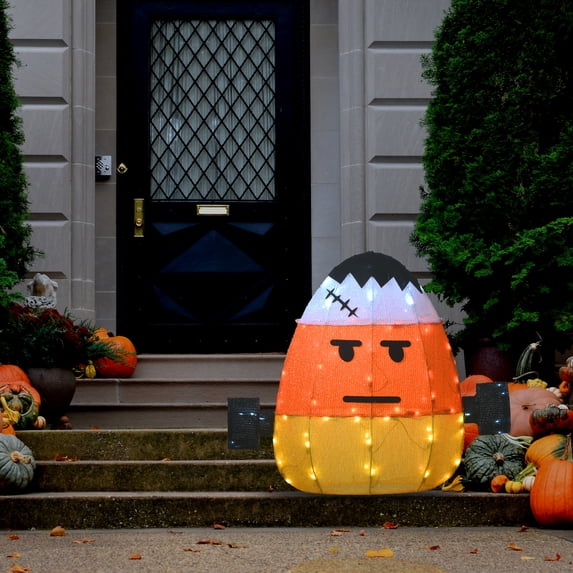 24" Pre-Lit Candy Corn Frankenstein - Walmart.com