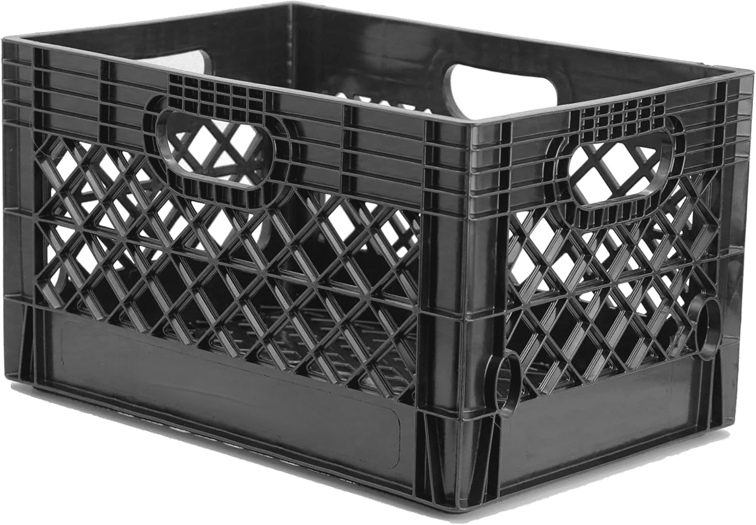 24 Quart Heavy Duty Plastic Crate | Stackable Multi-Purpose Storage Bin ...