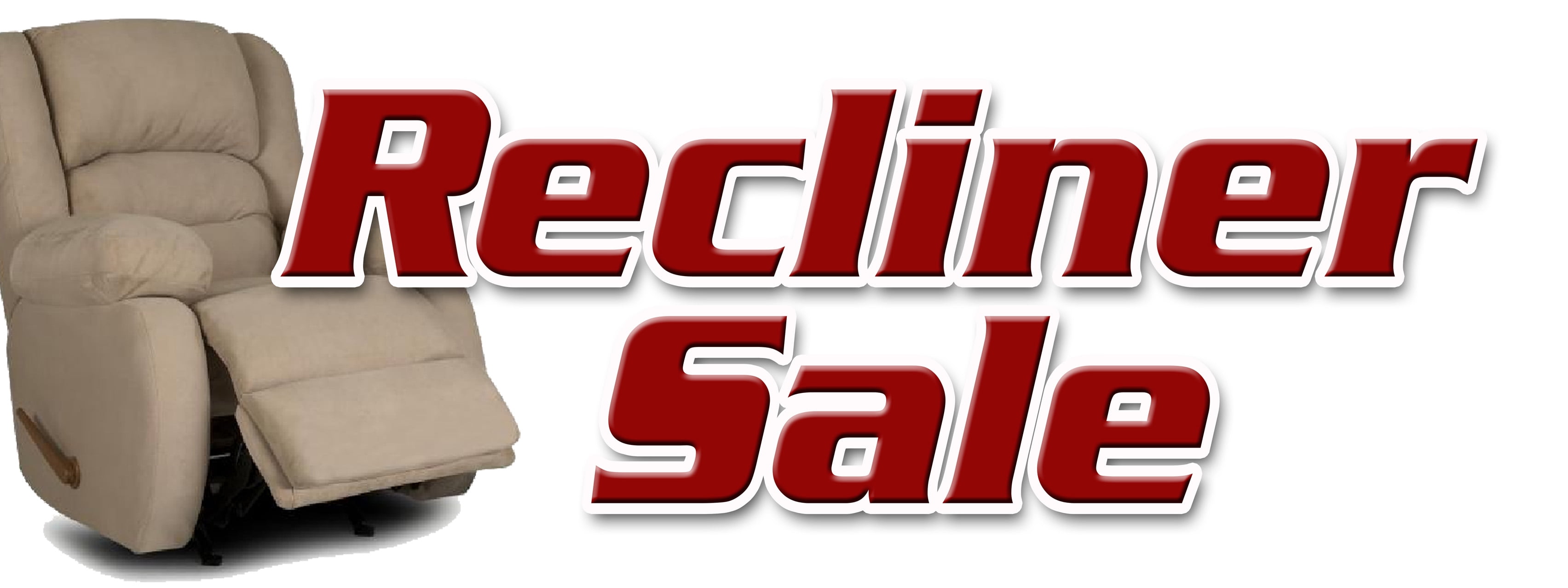 24" RECLINER SALE DECAL sticker furniture chairs sofa coffee tables ...