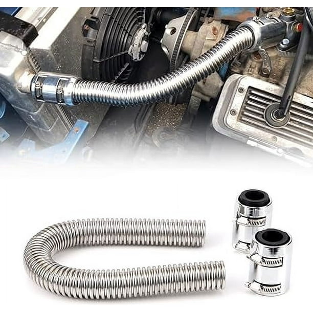 24" Radiator Hose Flexible Stainless Steel Universal Water Hoses With ...