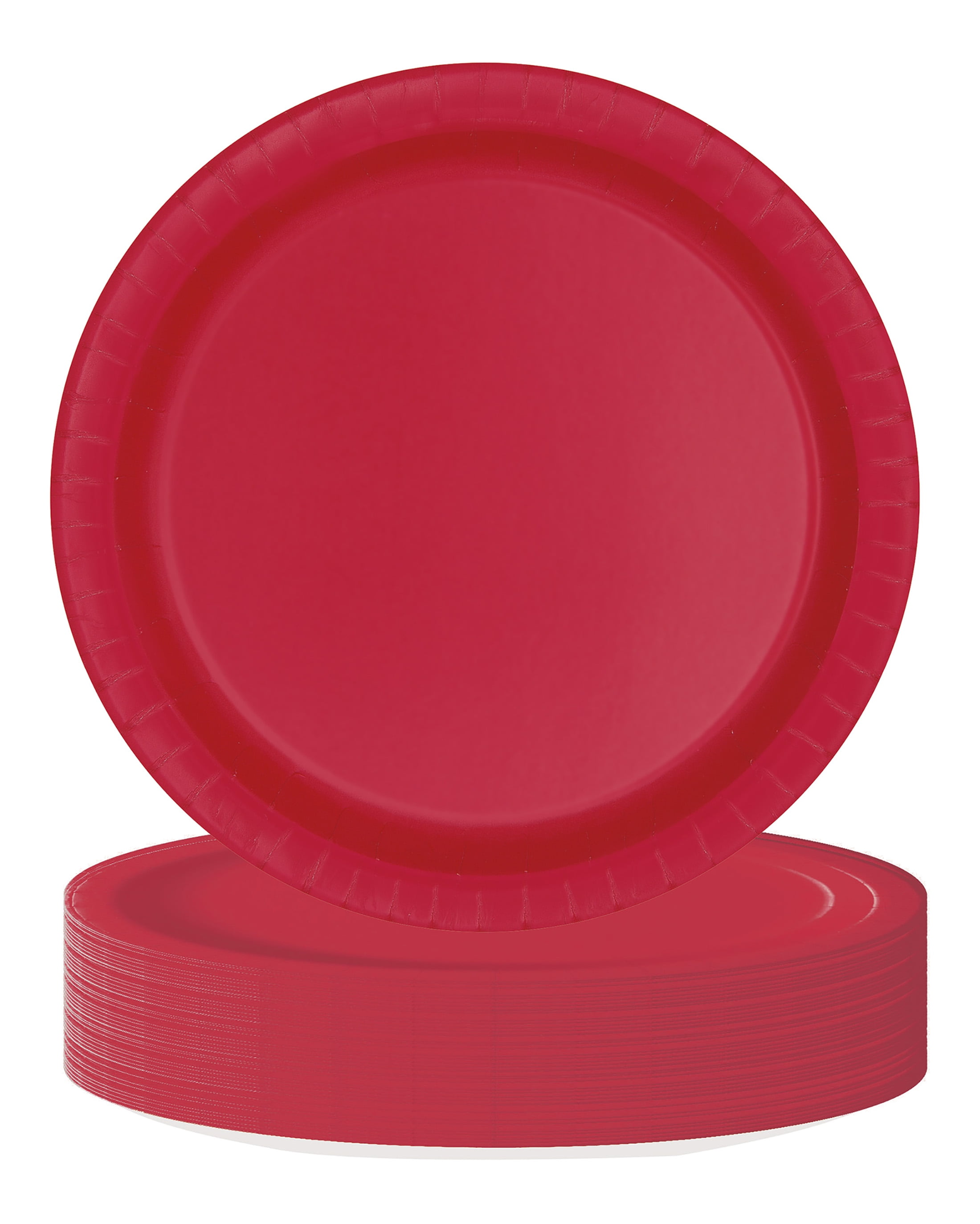 Way To Celebrate Ravishing Red 7" Plastic Party Plates 24 Count ...