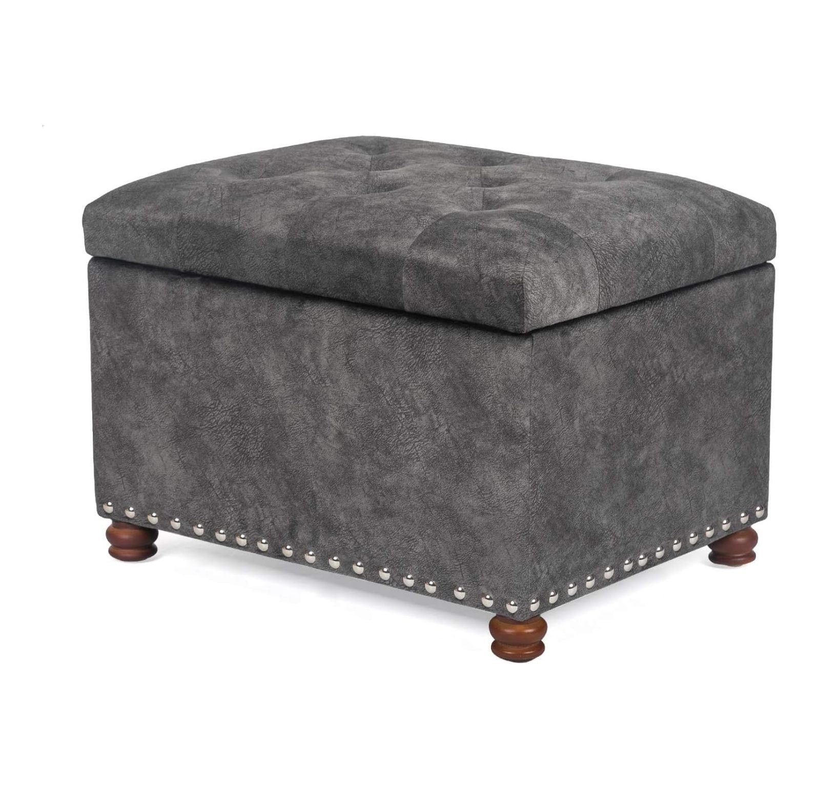24" Rectangular Ottoman with Storage for Living Room, Upholstered ...