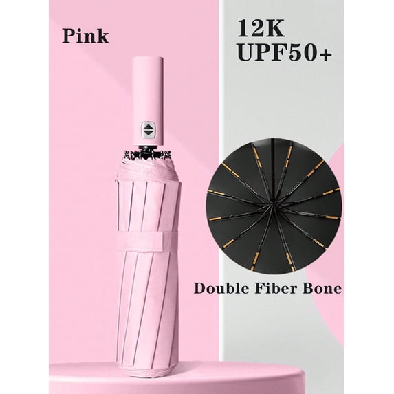 24 Ribs Fully Automatic Umbrella Summer Cooling, Beach, Travel, Spring ...