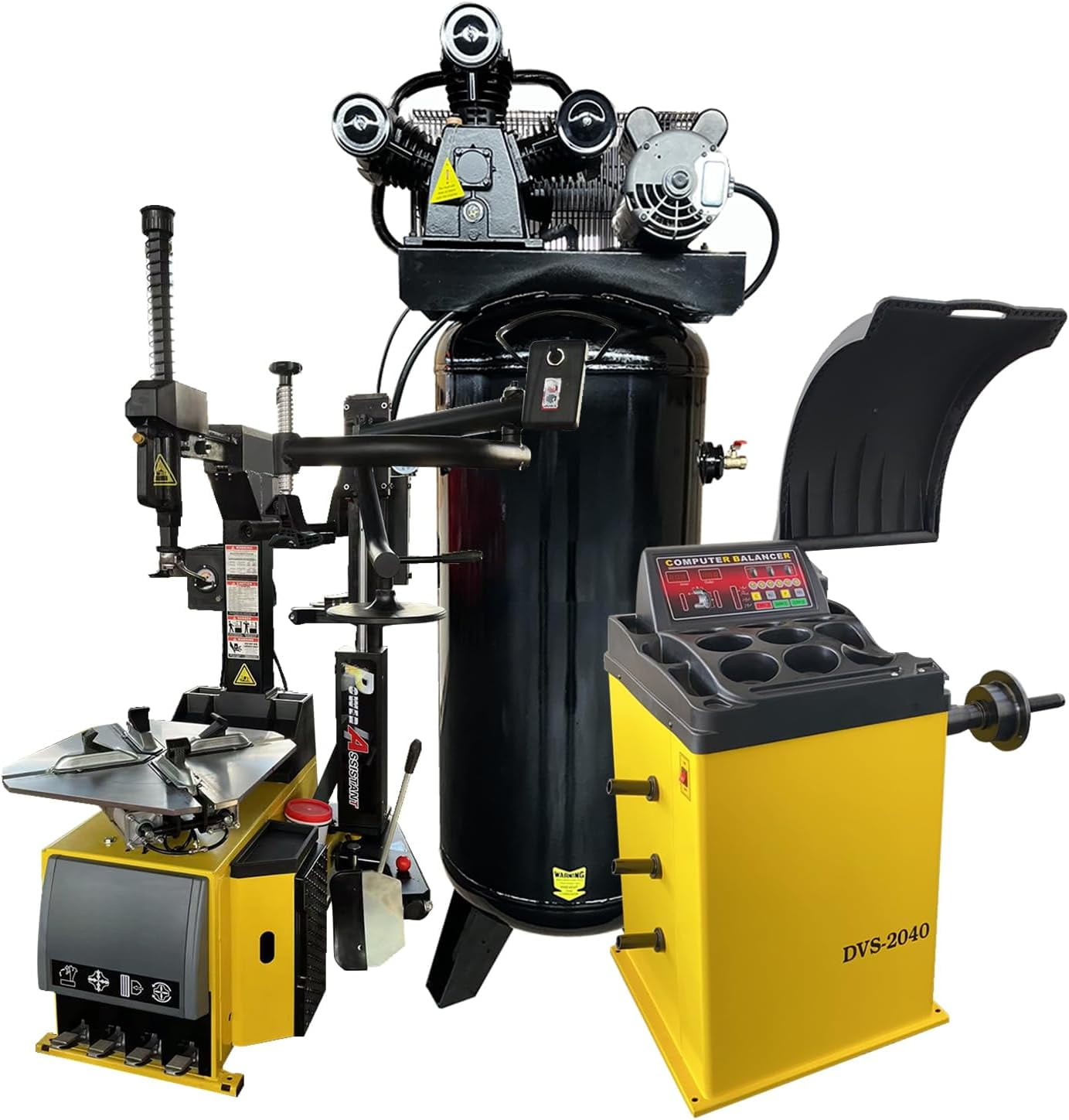 24'' Rim 1.5HP Tire Changer w/Assist Arm and 24'' Rim Tire Balancer ...