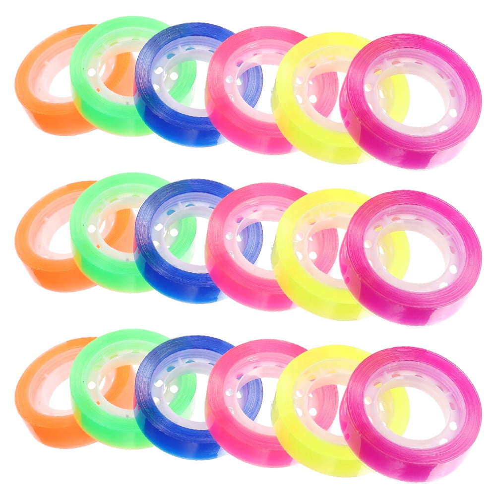 24 Rolls Color Transparent Tape Clear Duct Refills Office Supplies ...