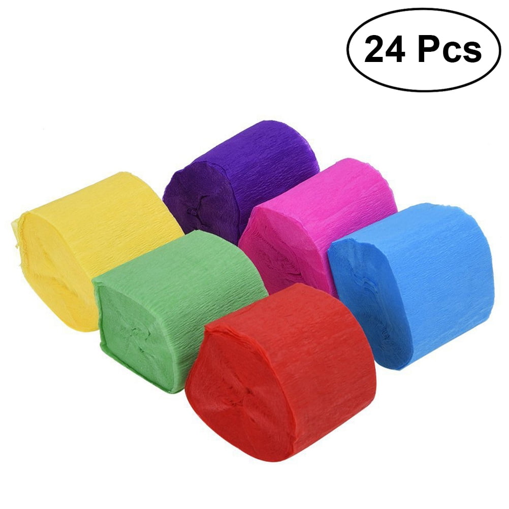 Tineasur Paper Party Streamer Rolls Yellow for Various Festivals 24 ...