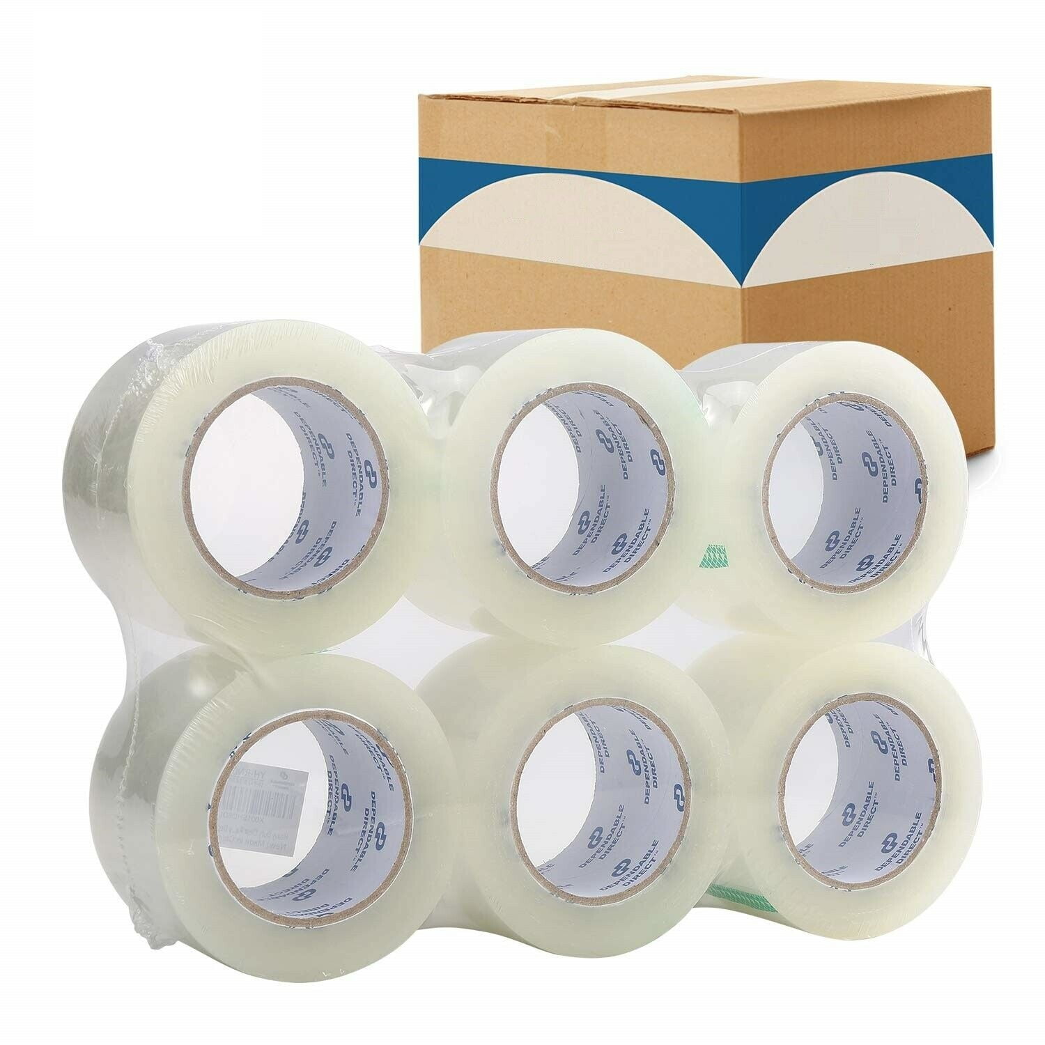 24 Rolls Premium Clear Carton Box Sealing Packing Tape 2.0 Mil Thick 3 ...