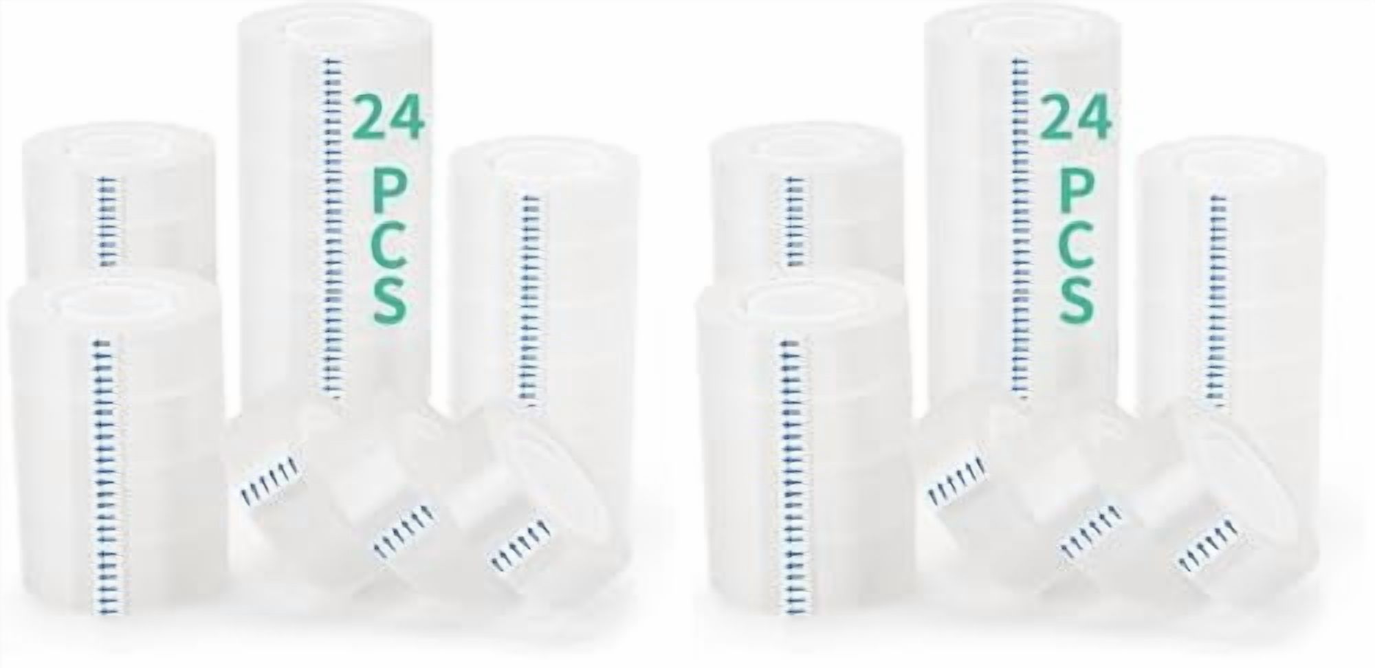 24 Rolls Transparent Tape Refills, Clear Tape, All-Purpose Transparent ...